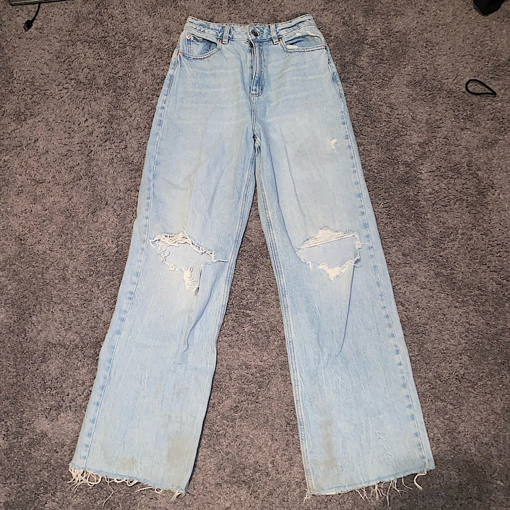 Garage High Rise Baggy Denim Jeans - Aspen Blue - Gem